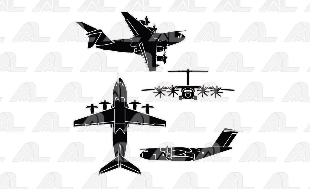 Airbus A-400M Aircraft - Vector Set File (*eps)! SVG Military Pilot ...