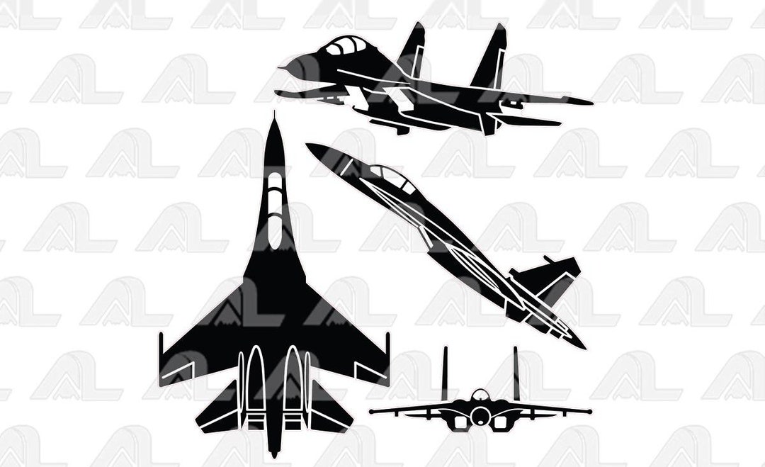 Su-27 Aircraft - Vector Set File (*eps)! - Etsy