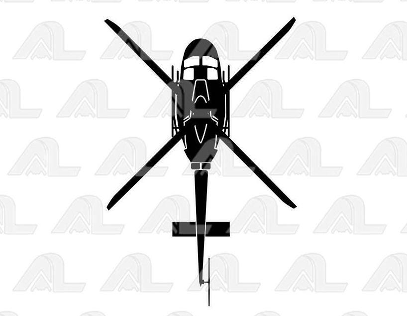 Bell 412 Helicopter -4 Designs With Outline - Vector File (*eps)! - Etsy