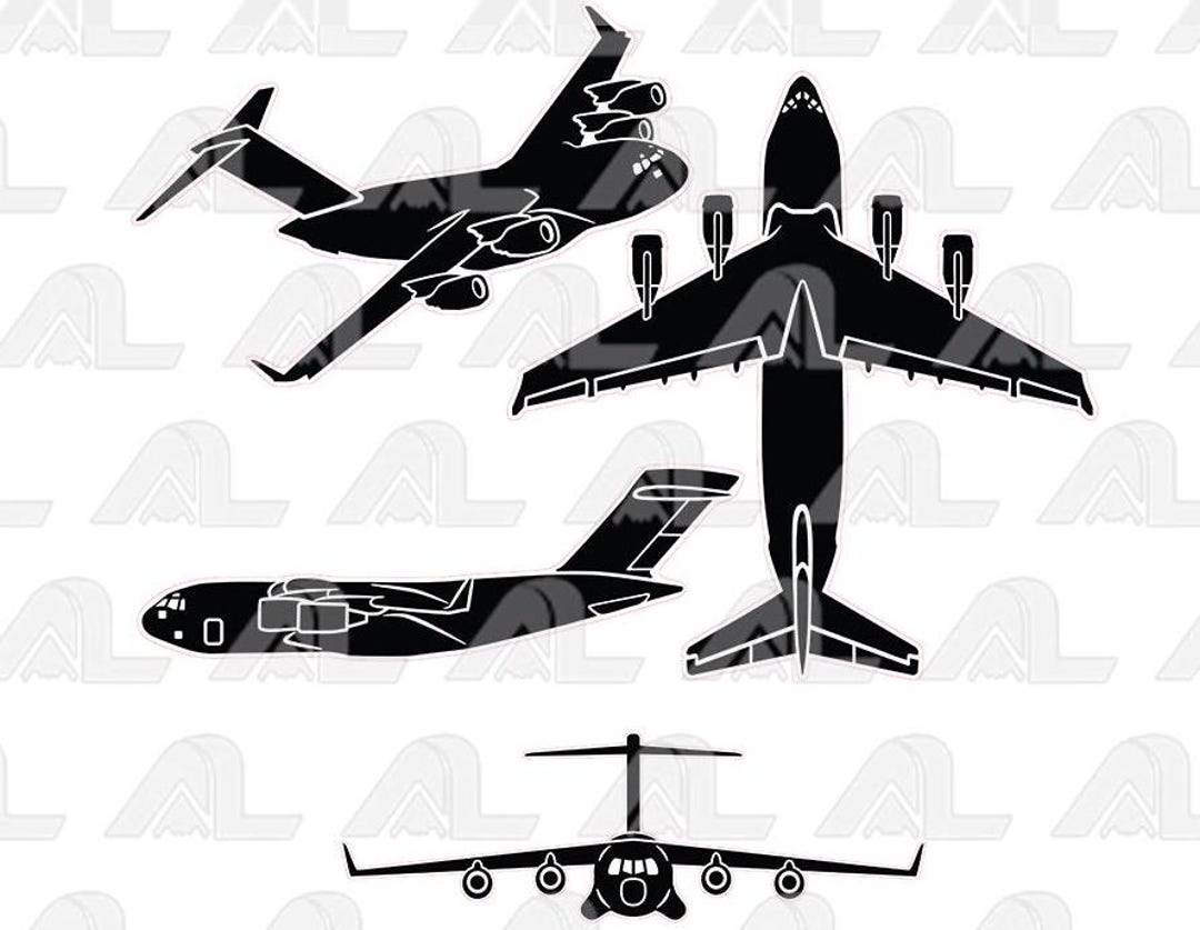 C-17 Globemaster - Vector Set File (*eps)! SVG Military Pilot Gift - Etsy