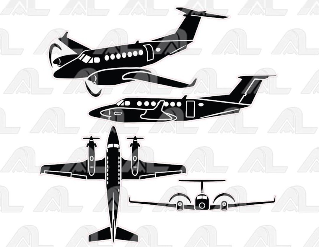 Beechcraft King Air 350 Airplane Outline - Vector File (*eps)! - Etsy