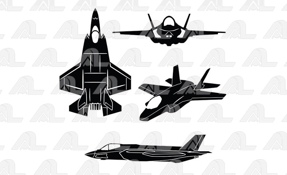 F-35 Aircraft - Vector Set File (*eps)! - Etsy