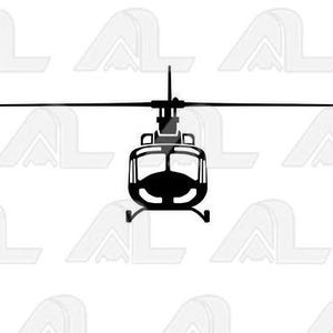Bell 412 Helicopter -4 Designs With Outline - Vector File (*eps)! - Etsy