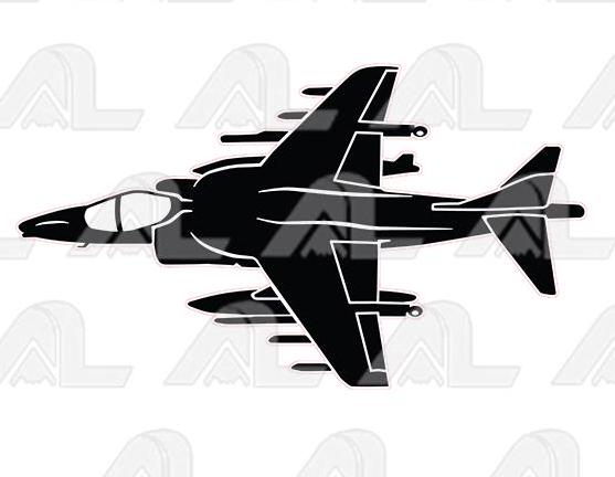 Harrier Jet Aircraft Vector, VTOL Fighter Silhouette SVG-EPS - Etsy