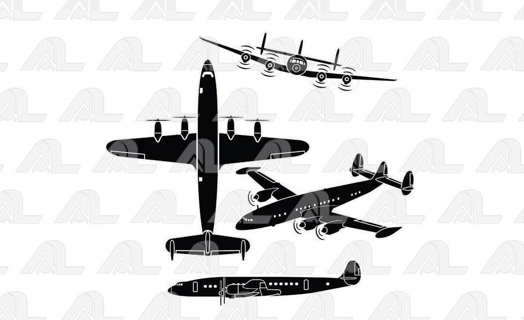 Super Constellation Vintage Airplane - Vector Segt File (*eps)! SVG ...