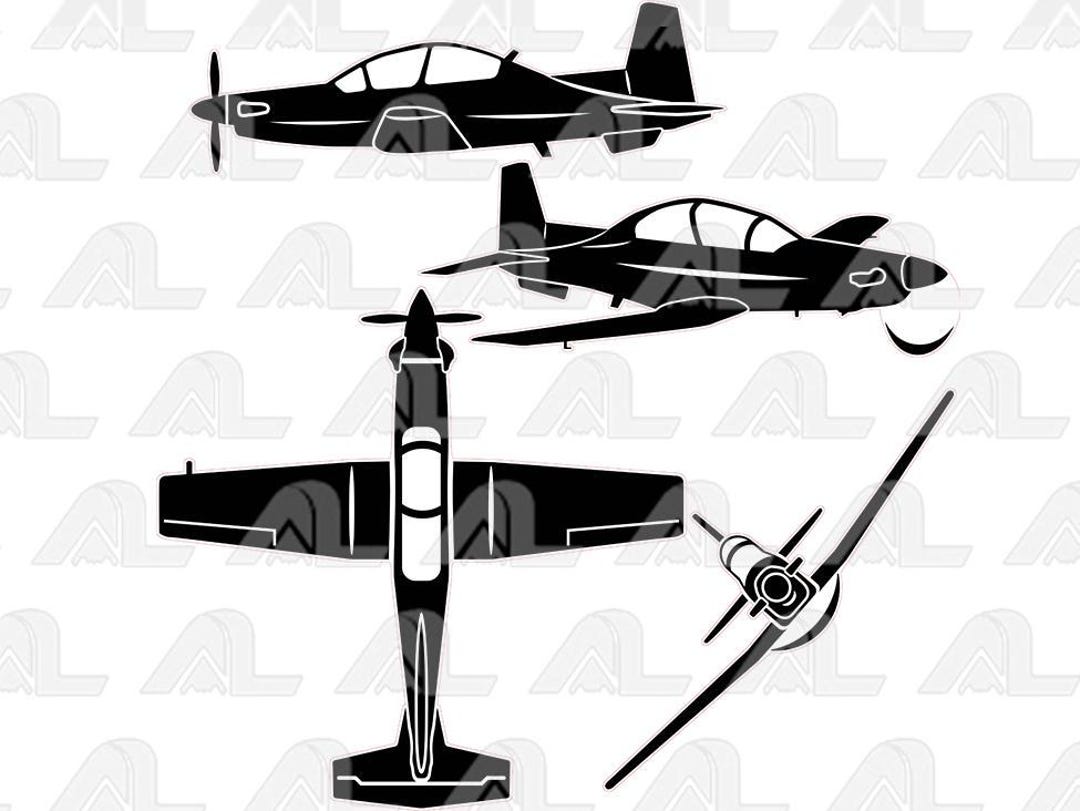 Beechcraft T-6 Texan II - Vector Set File (*eps)! - Etsy
