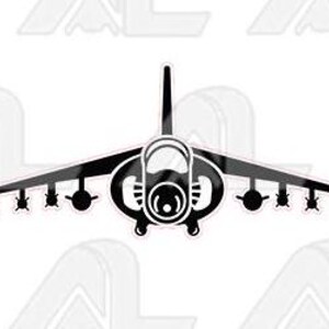 Harrier Jet Aircraft Vector, VTOL Fighter Silhouette SVG-EPS - Etsy
