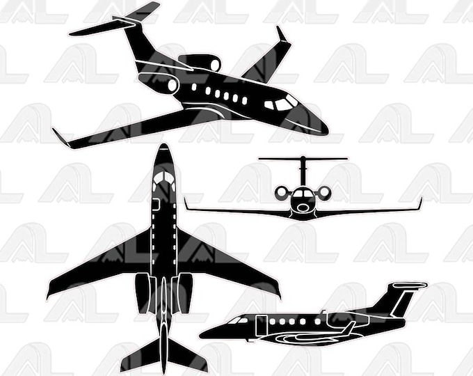 Embraer_phenom 300 - Vector Set File (*eps)! - Etsy