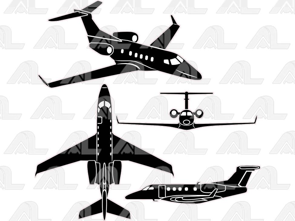 Embraer_phenom 300 - Vector Set File (*eps)! SVG Pilot Gift - Etsy