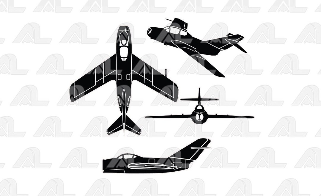 Mig-15 Set of 4 Designs - Vector File (*eps)! - Etsy