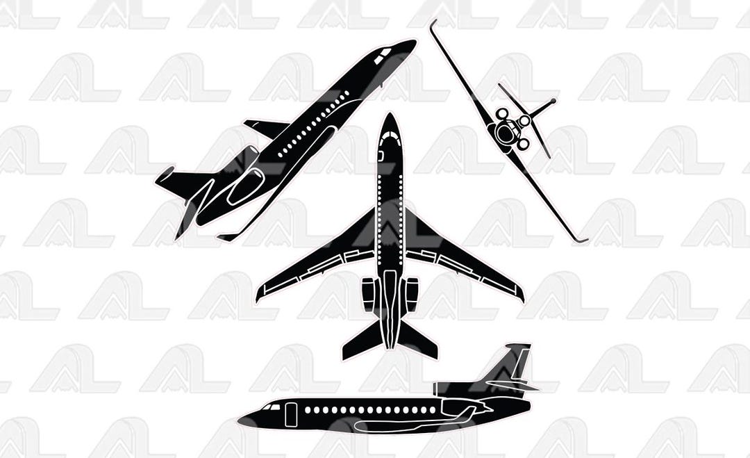 Dassault Falcon 8 Vector Set - Etsy