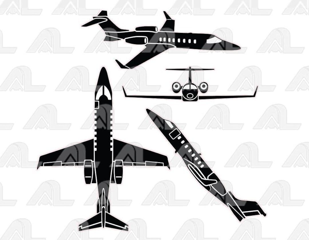 Learjet 45 Airplane - Vector Set File (*eps)!svg Pilot Gift - Etsy