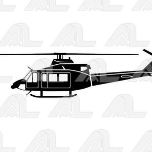 Bell 412 Helicopter -4 Designs With Outline - Vector File (*eps)! - Etsy