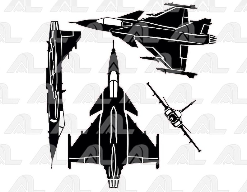 JAS-39 Gripen - Vector Set File (*eps)! SVG Pilot Gift - Etsy