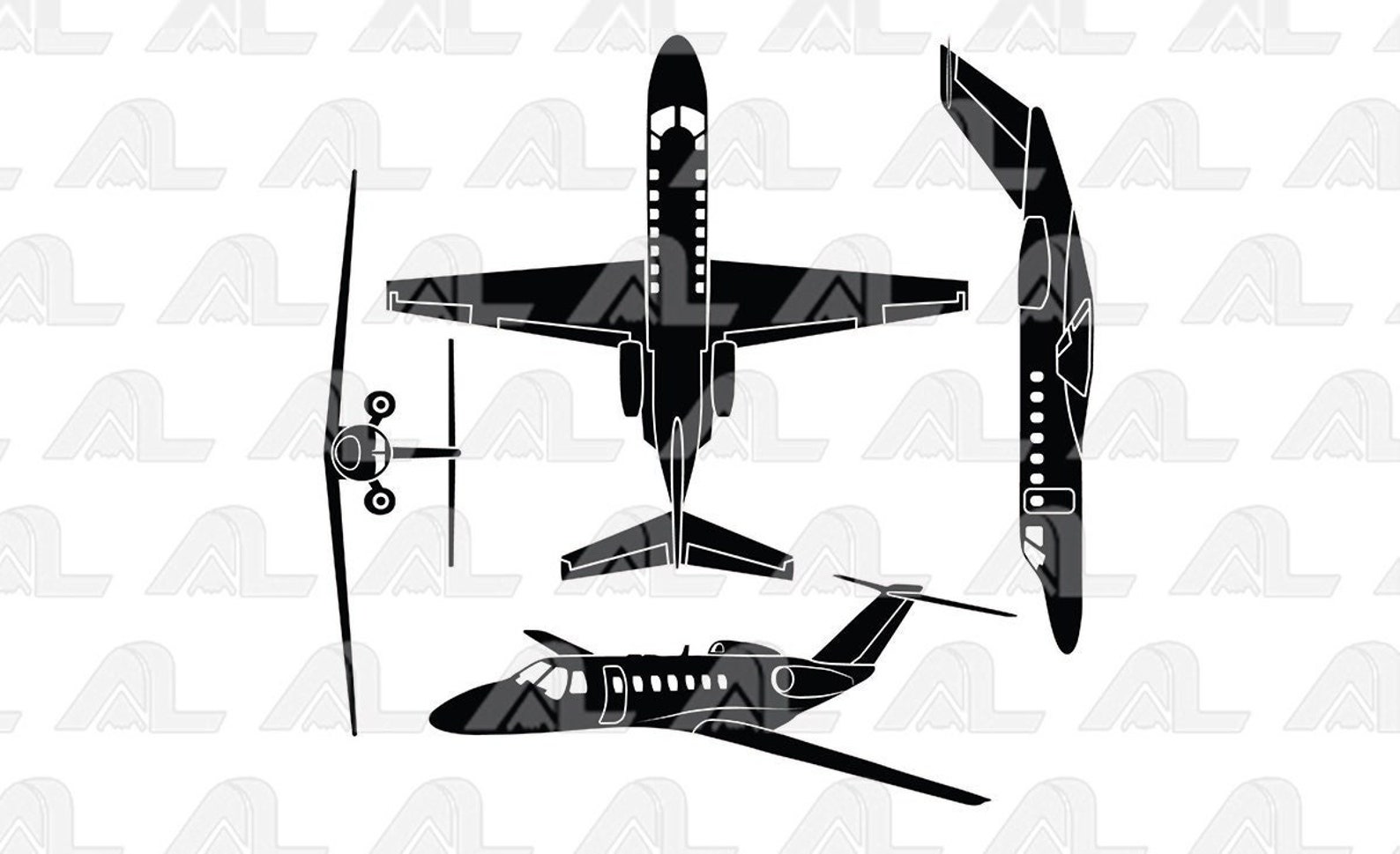 Cessna Citation CJ3 - Vector Set File (*eps)! - Etsy