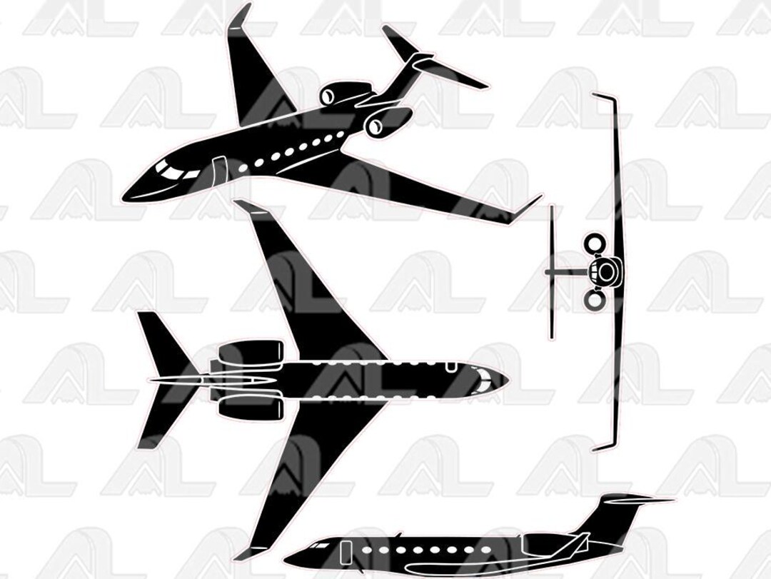 Gulfstream G650 - Vector Set File (*eps)! - Etsy