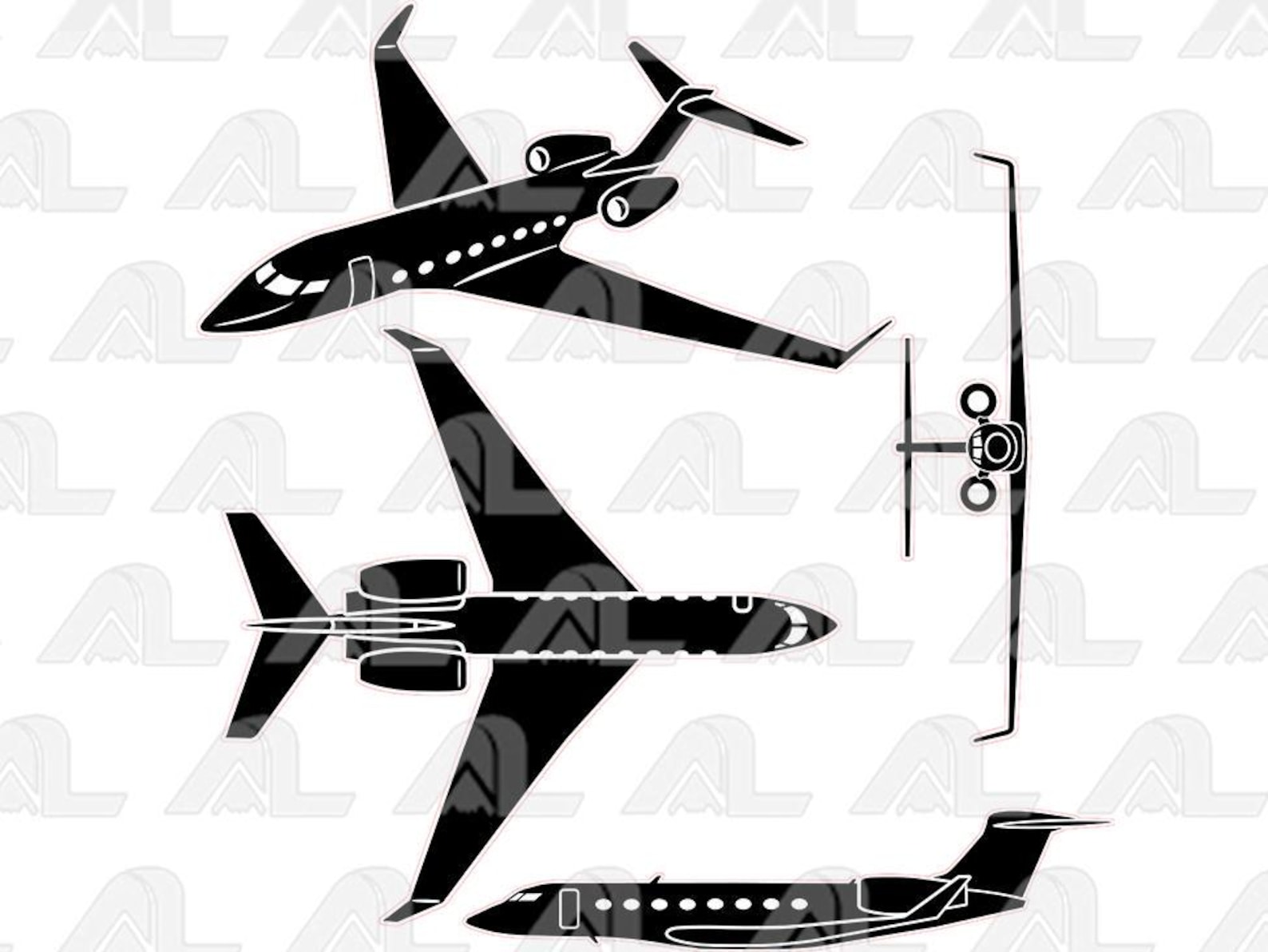 Gulfstream G650 - Vector Set File (*eps)! SVG Pilot Gift - Etsy