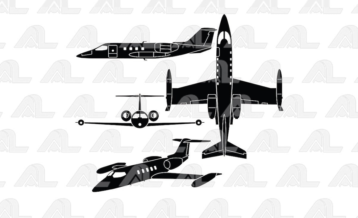 Learjet Airplane - Vector Set File (*eps)! - Etsy