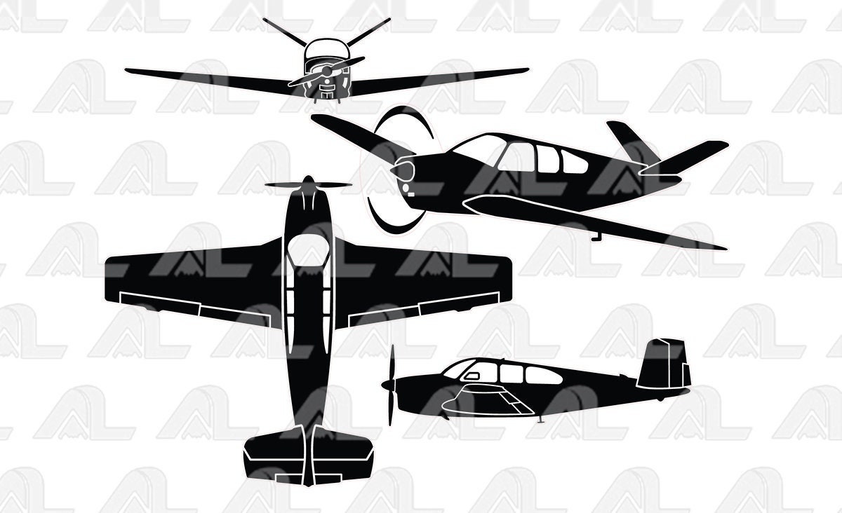 Beechcraft V35 Bonanza Set - Vector File (*eps)! - Etsy