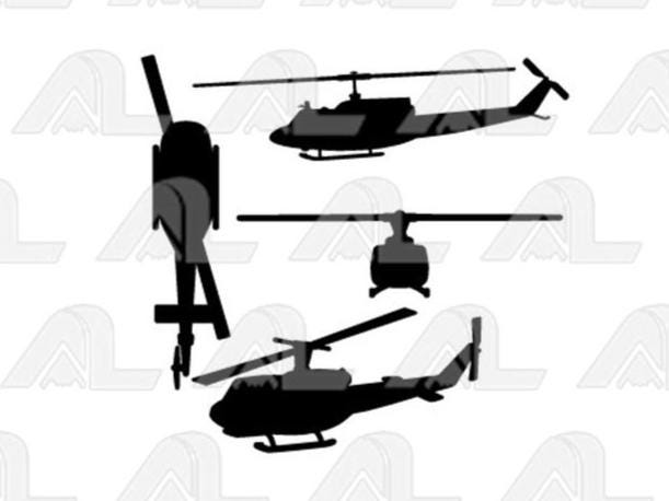 Bell UH-1 Huey SVG, Military Helicopter Vector Design, - Etsy