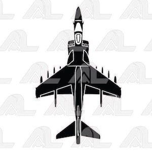 Harrier Jet Aircraft Vector, VTOL Fighter Silhouette SVG-EPS - Etsy