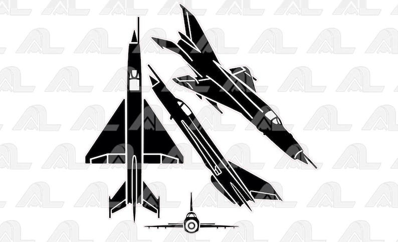 Mig-21 Aircraft - Vector Set File (*eps)! SVG Pilot Gift - Etsy