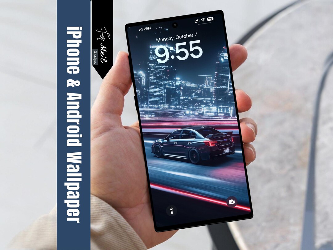 Subaru-inspired Night Cityscape Phone Wallpaper for Iphone, Samsung ...