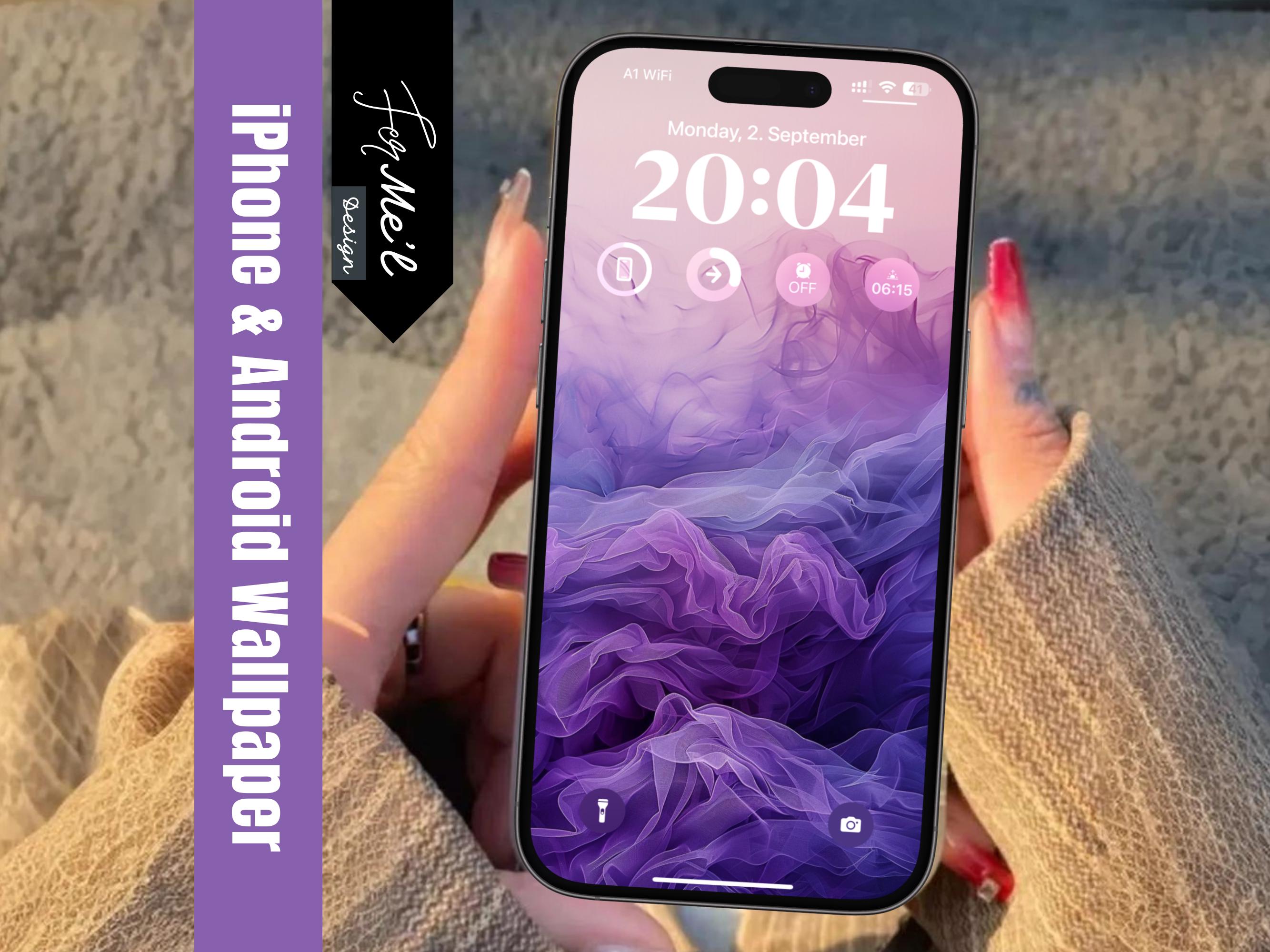 Elegant Purple Waves, Modern, Dreamy Backgrounds, Iphone, Android ...