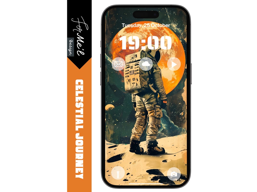 Vintage Astronaut Mars Exploration Art Wallpaper for iPhone and Android ...