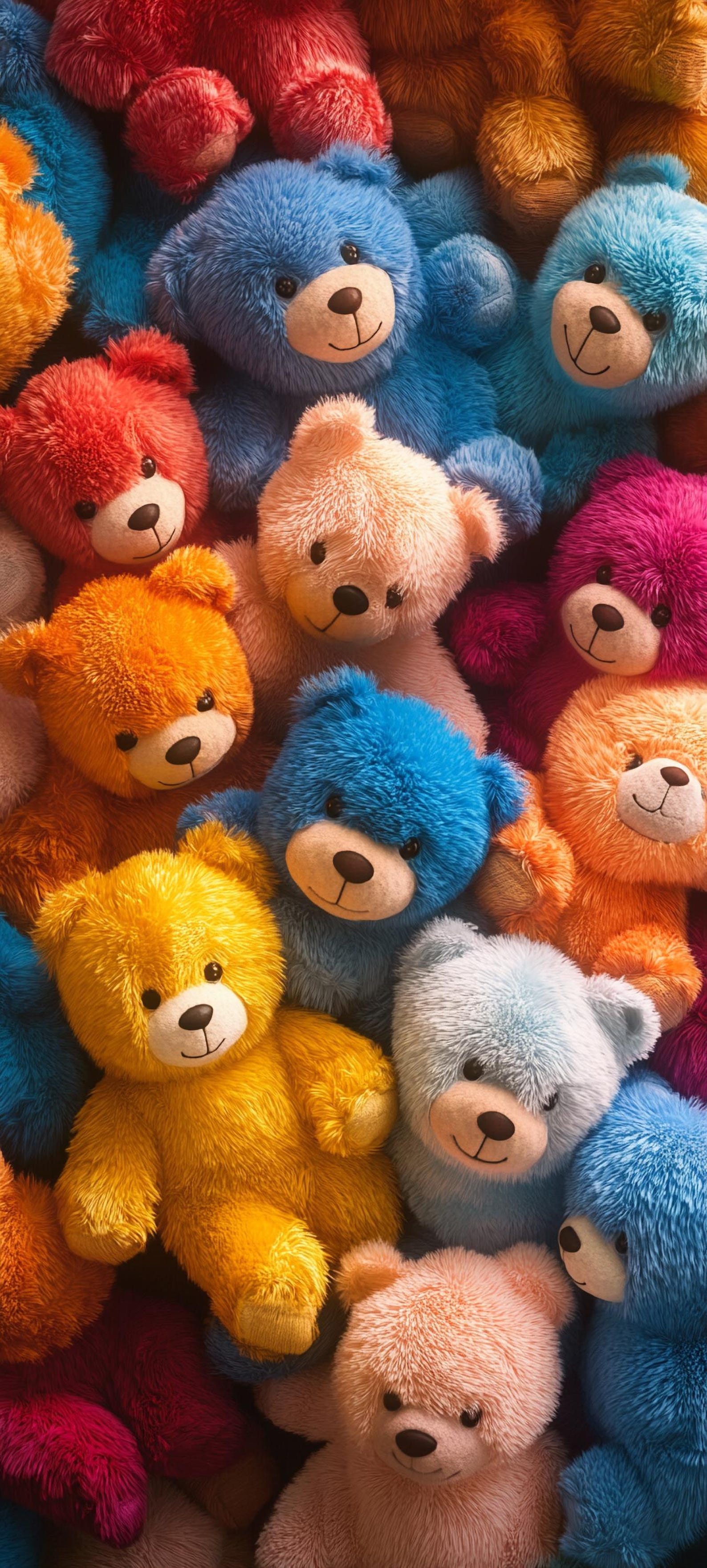 Colorful Teddy Bear Parade 4K Wallpaper – Cute, Vibrant Background for ...