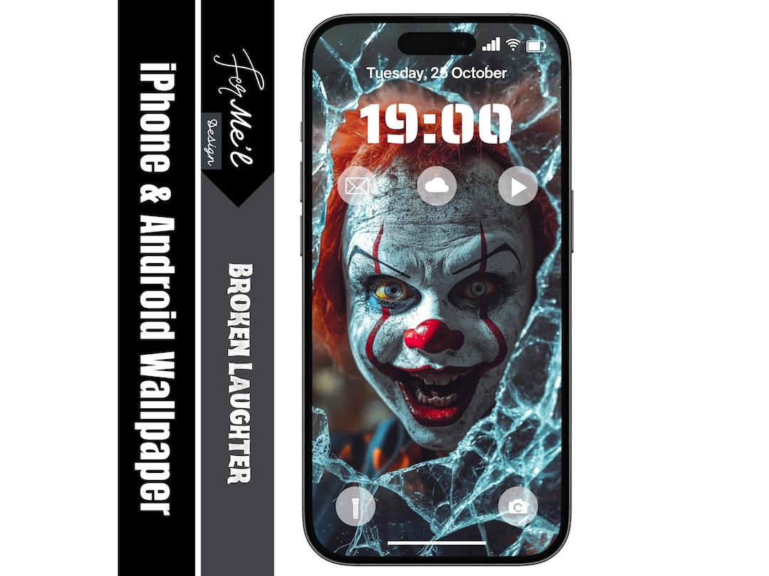 Terrifying Clown Horror Wallpaper for Iphone, Android, Red Hair, White ...