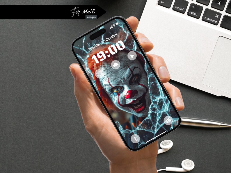 Terrifying Clown Horror Wallpaper for Iphone, Android, Red Hair, White ...
