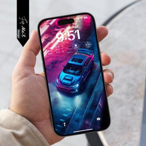 Neon Night Subaru STI Phone Wallpaper – High-definition Car Art for ...