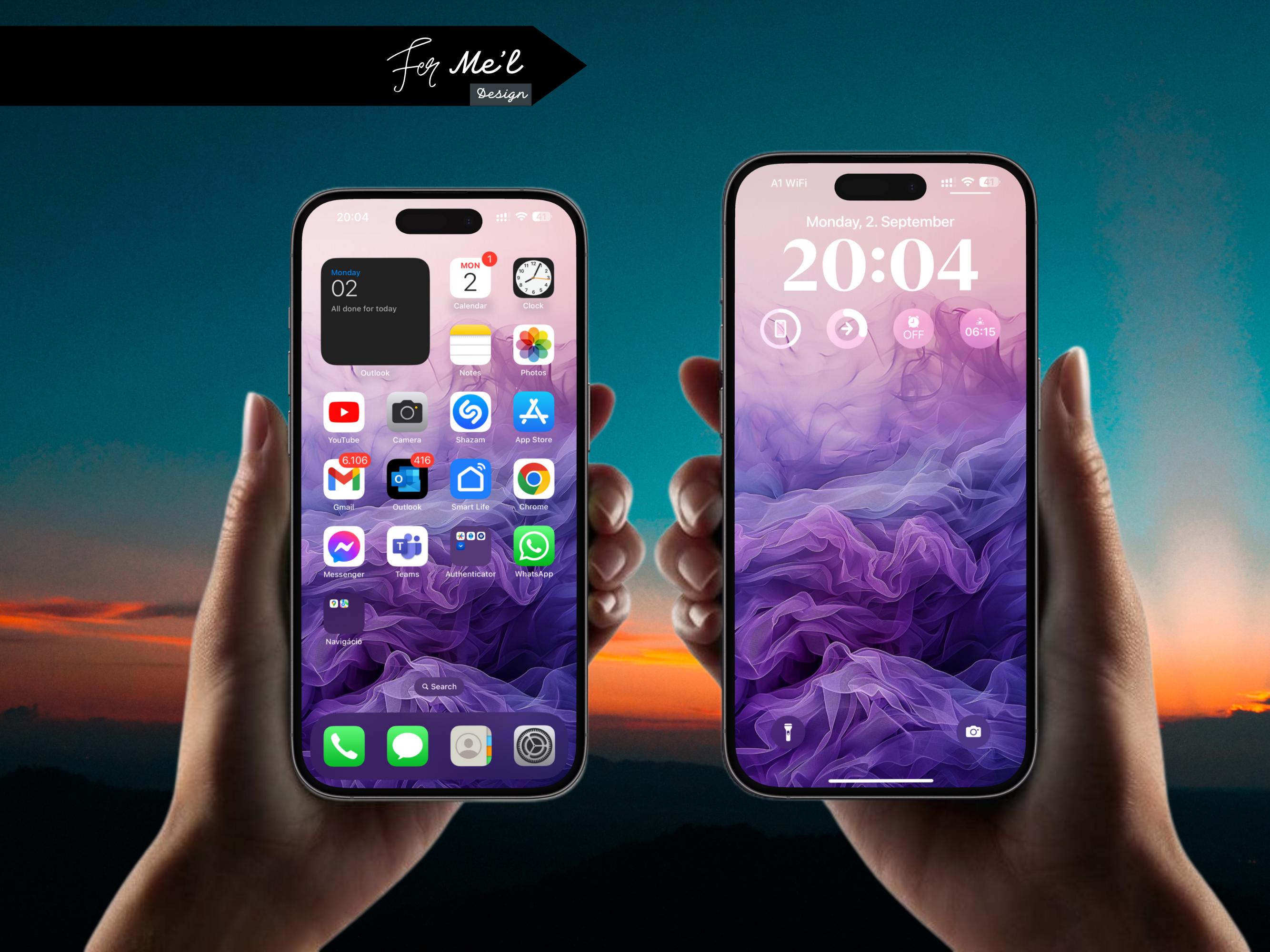 Elegant Purple Waves, Modern, Dreamy Backgrounds, Iphone, Android ...