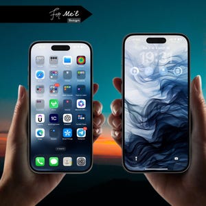 Blue Waves Abstract iPhone and Android Wallpaper | Elegant Flowing ...