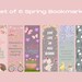 Spring Bookmarks, Printable Bookmarks, Digital Bookmarks Bundle, Cute ...