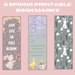 Spring Bookmarks, Printable Bookmarks, Digital Bookmarks Bundle, Cute ...