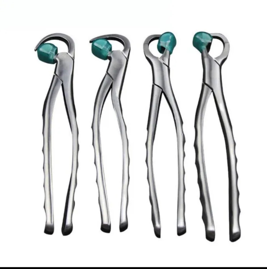 Dental Extraction Forceps Standard Series Set of 4 Pcs 40 Bumpers Free ...