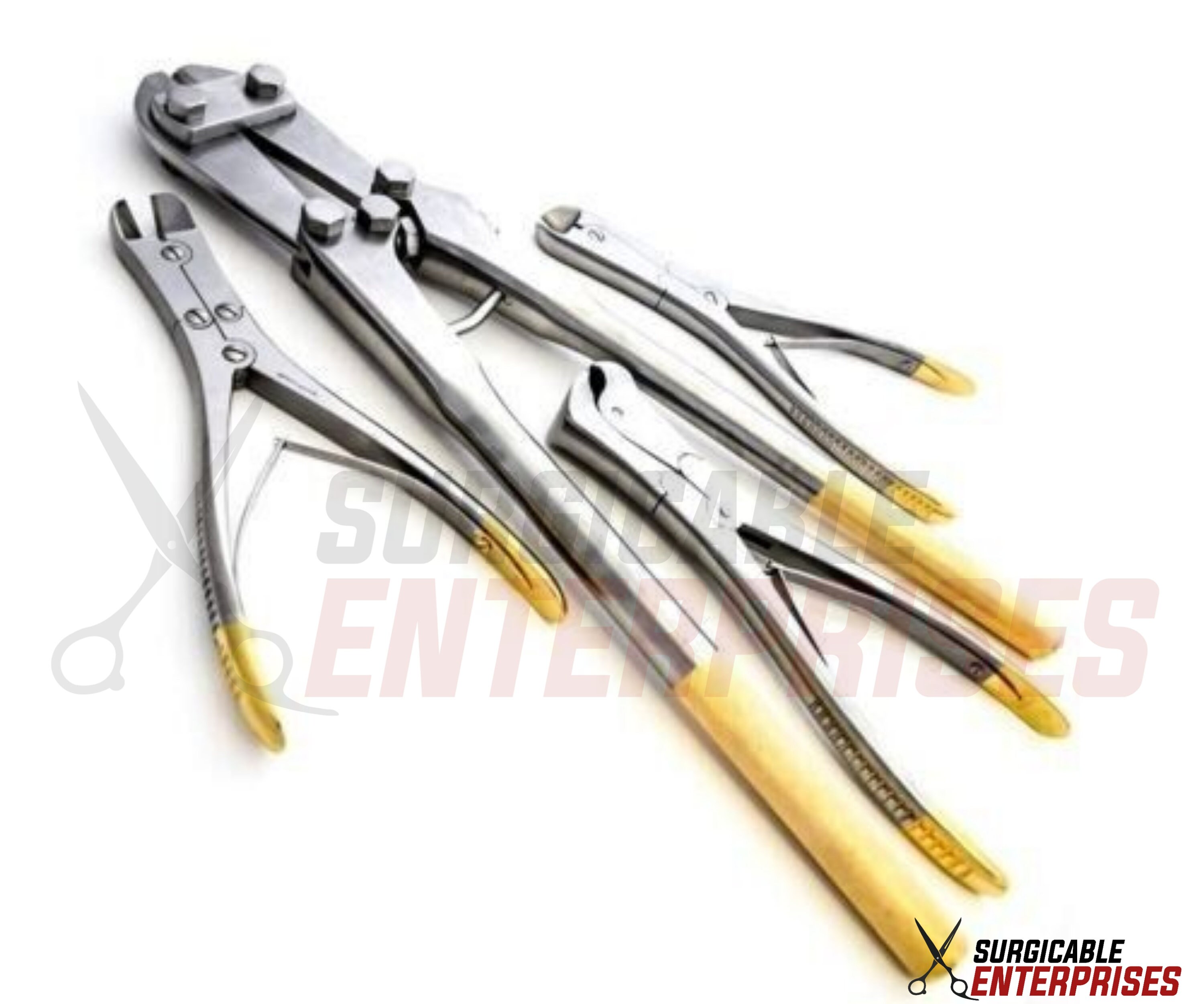 4 Pin & Wire Cutter Set Tc Jaw Orthopaedic Surgical Pliers Veterinary ...