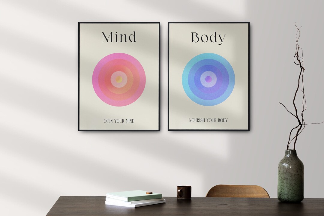 Pink Positive Aura Posters Set of 2, Affirmation Poster, Spiritual ...