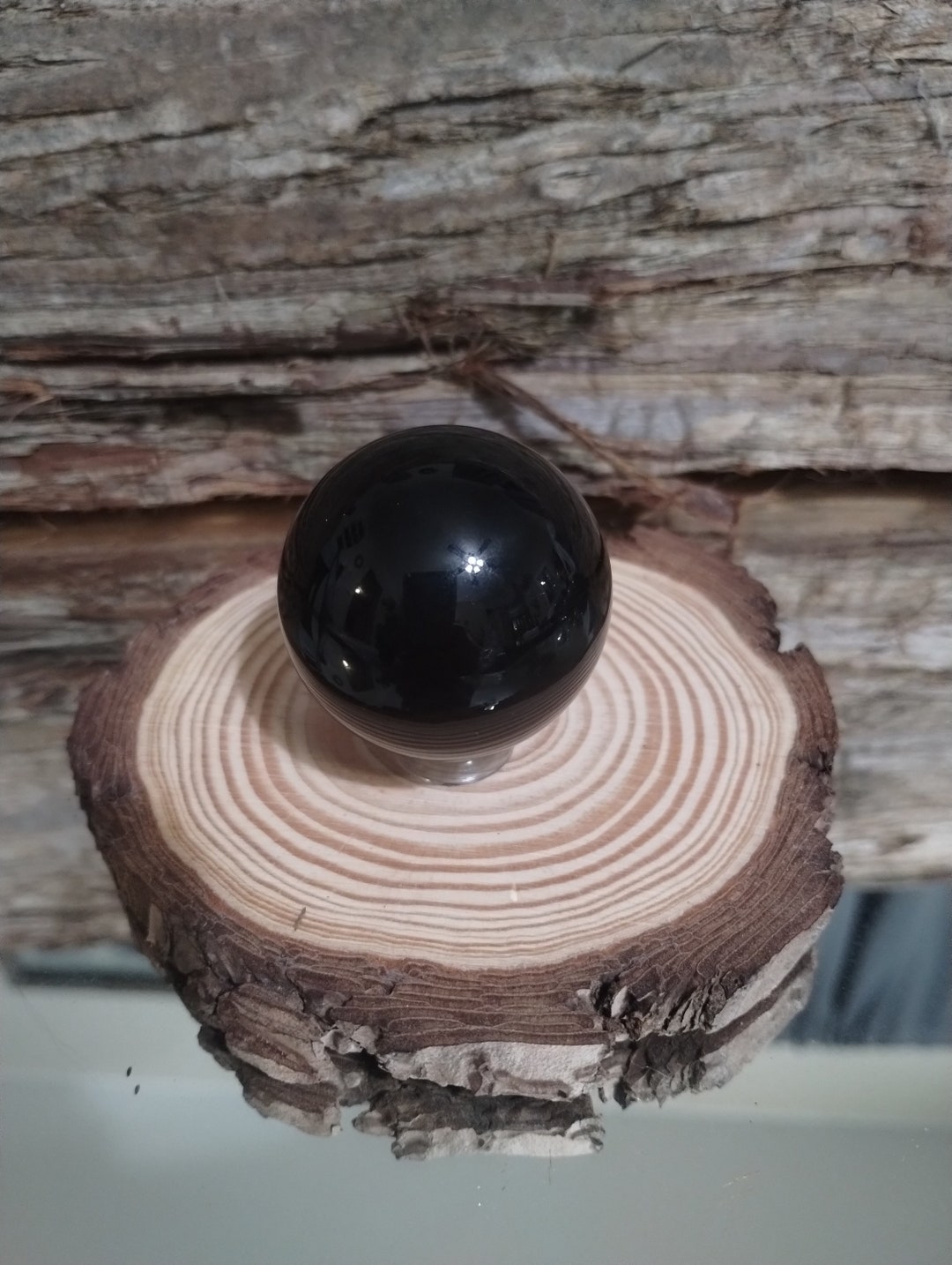 Obsidian Sphere - Etsy