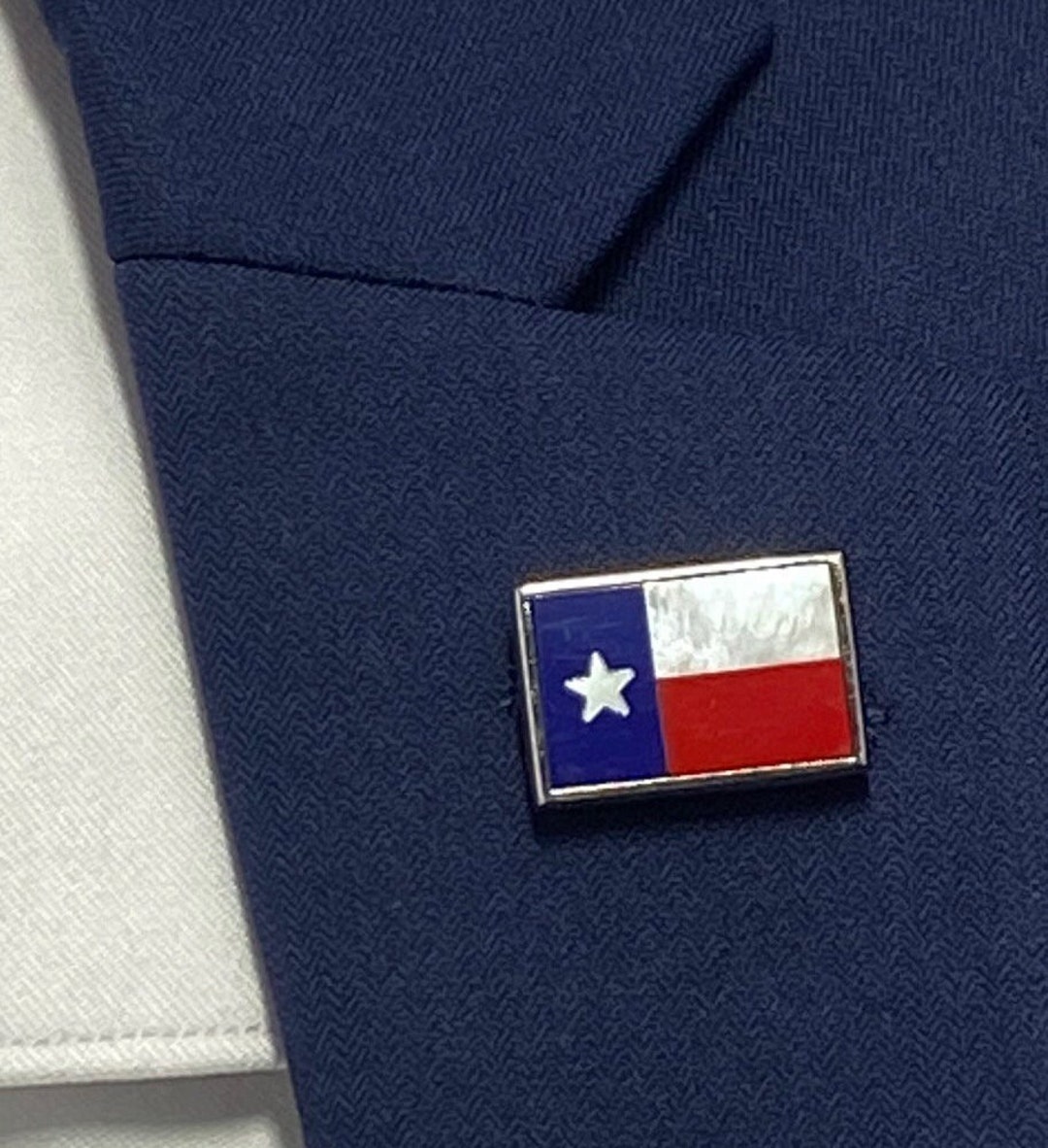 Texas Flag Pin: Red Jasper, Mother of Pearl, Blue Agate - Etsy