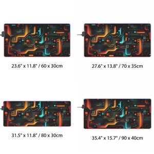 Tech LED Gaming Mouse Pad, Gaming Desk Mat RGB LED, Xxl Mousepad ...