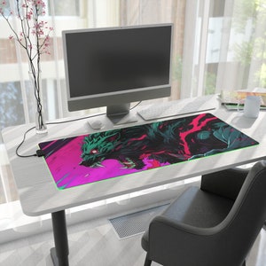 Neon Monster LED Gaming Mousepad, Customizable RGB Lighting, Smooth ...