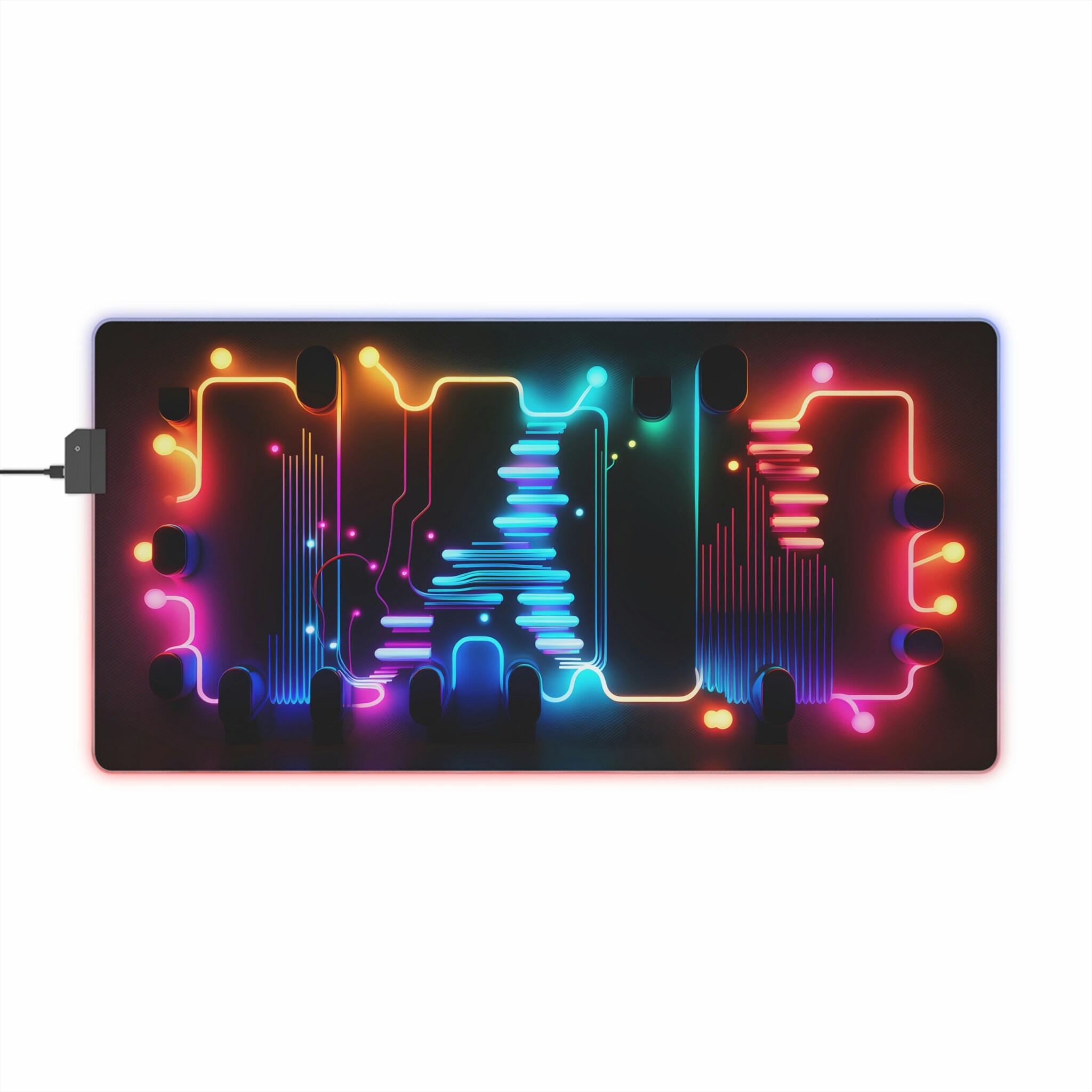 Neon Ai Art LED Gaming Mouse Pad, Gaming Desk Mat RGB LED, Neon Gaming ...