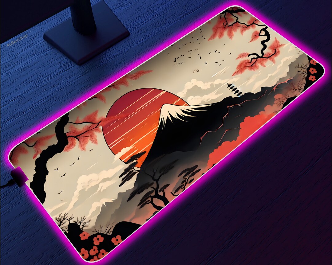 Japan RGB LED Gaming Mousepad: Customizable Lighting, Smooth Surface ...