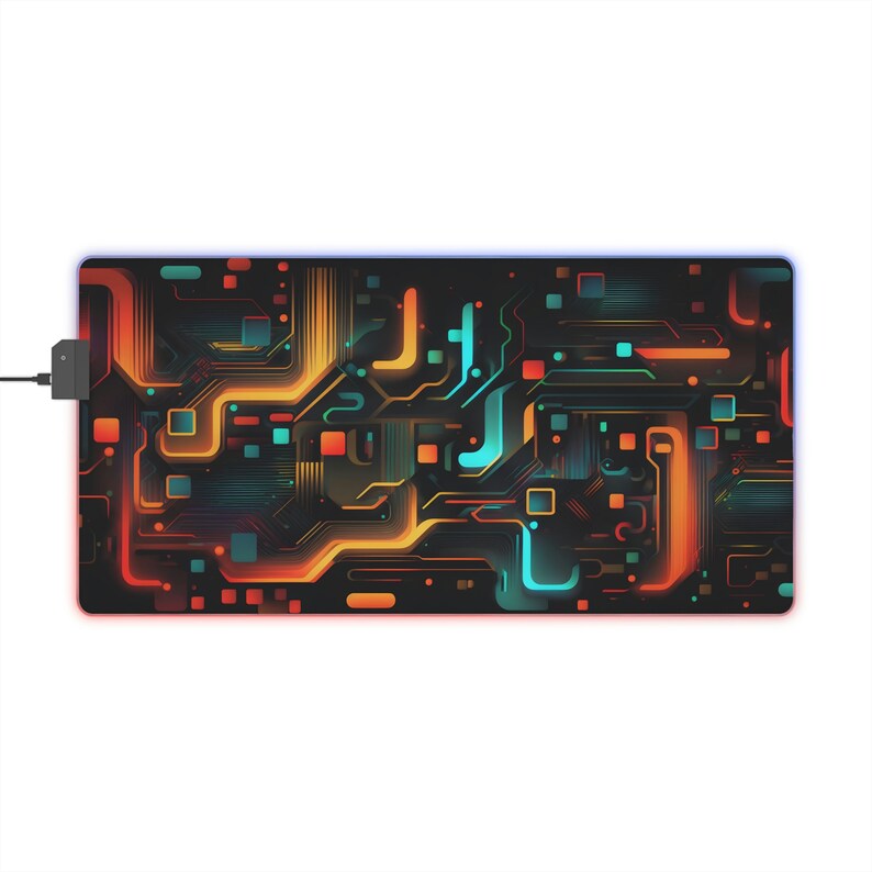 Tech LED Gaming Mouse Pad, Gaming Desk Mat RGB LED, Xxl Mousepad ...