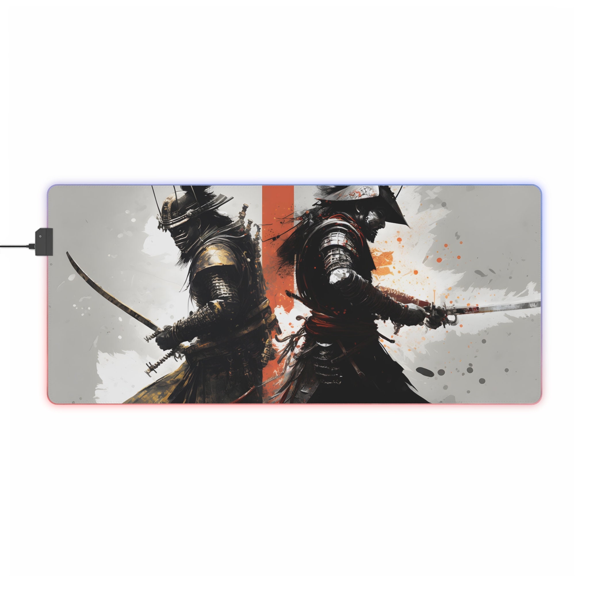 Samurai RGB LED Gaming Mousepad: Customizable Lighting, Smooth Surface ...