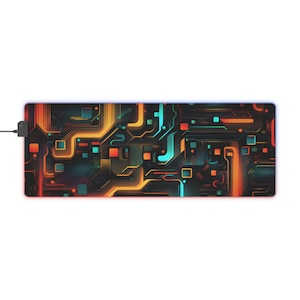 Tech LED Gaming Mouse Pad, Gaming Desk Mat RGB LED, Xxl Mousepad ...