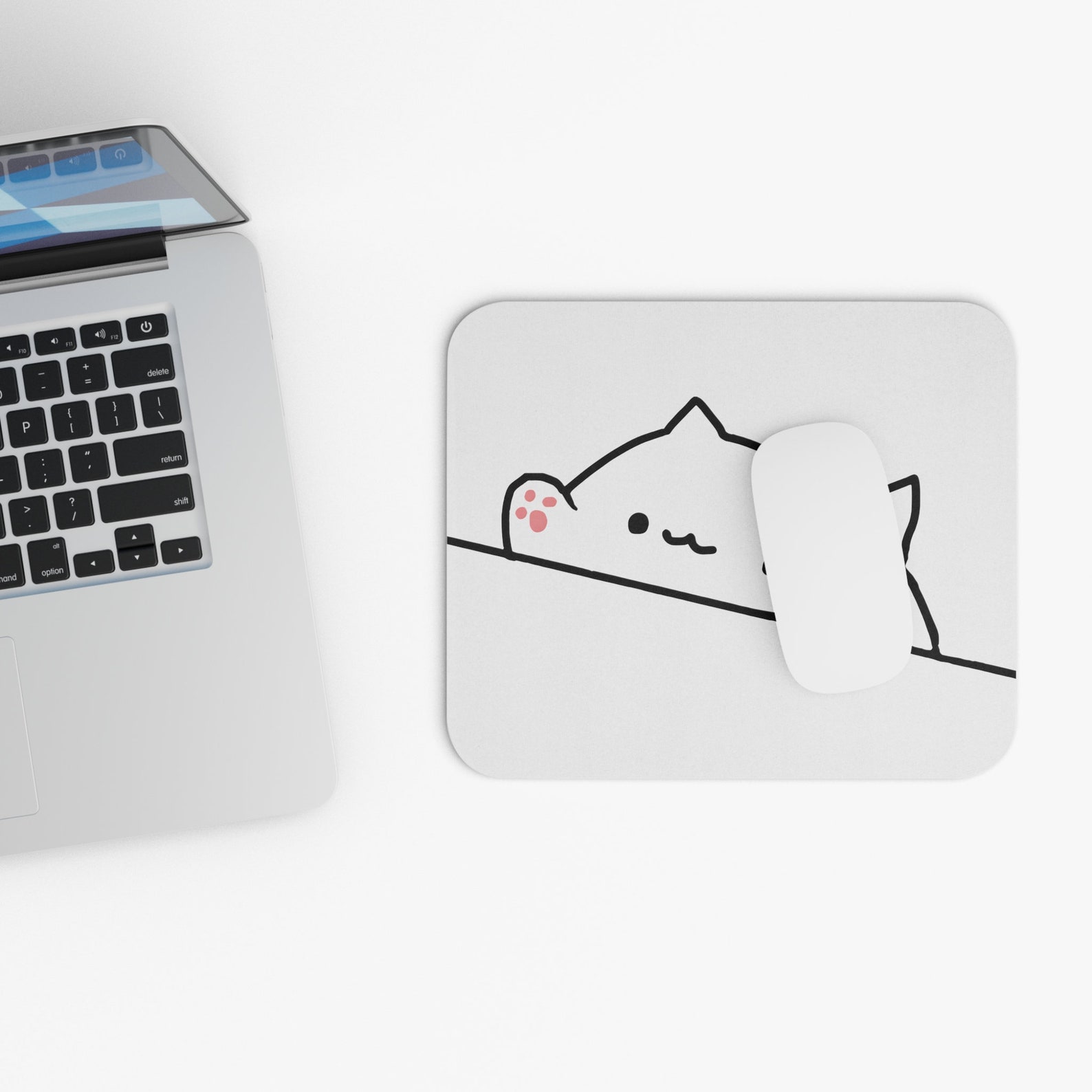 Bongo Cat Meme Mousepad, Desk Mat, for Work and Gaming, Non Slip Thin ...